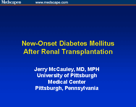 New-Onset Diabetes Mellitus After Renal Transplantation