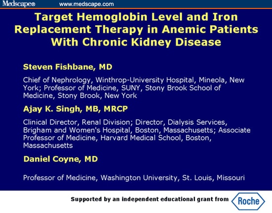 Target Hemoglobin Level in Anemic Patients With Chronic Kidney Disease