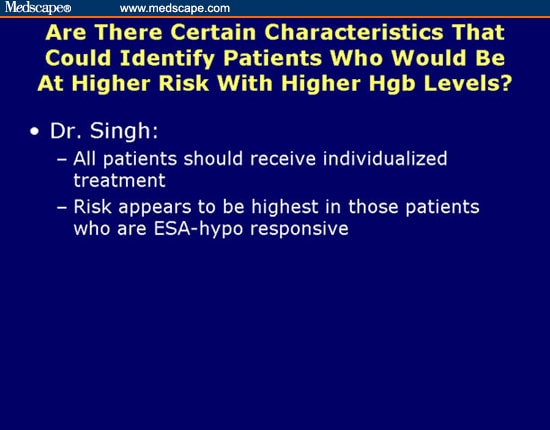 Target Hemoglobin Level in Anemic Patients With Chronic Kidney Disease