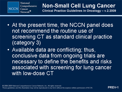 2009 Updates to NCCN Non-Small Cell Lung Cancer Guidelines-Slide/Transcript