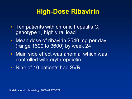 Peginterferon and Ribavirin-Dosing/Formulation Make Difference?(Transcript)