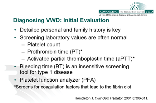 von Willebrand Disease-Pharmacist Role to Better Patient Outcome-Transcript