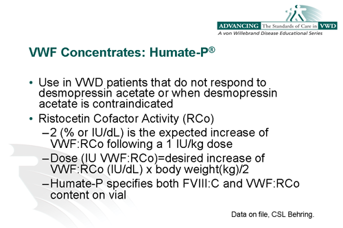 von Willebrand Disease-Pharmacist Role to Better Patient Outcome-Transcript
