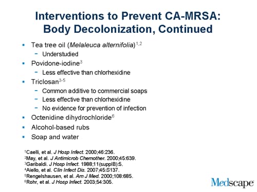 How Can MRSA Be Contained? The When, What, and Where of Therapy