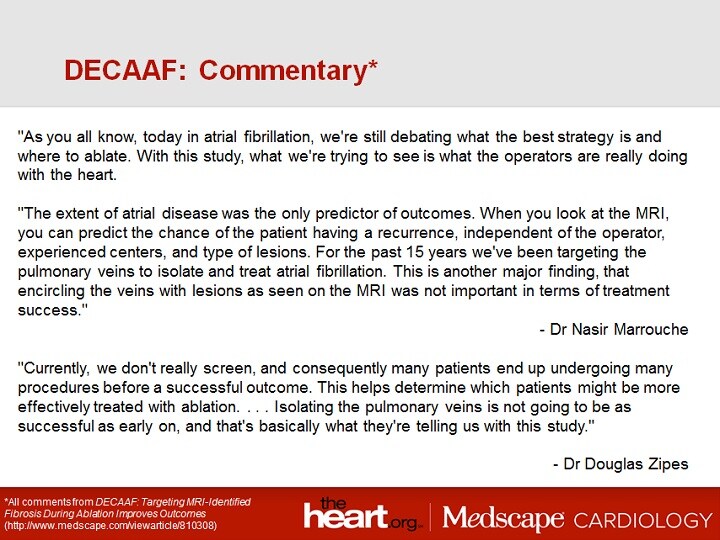 DECAAF (Delayed Enhancement MRI Prior to Ablation in Atrial Fibrillation)
