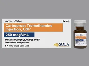 Hemabate (carboprost tromethamine) dosing, indications, interactions ...