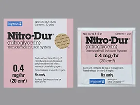 NitroDur, Minitran (nitroglycerin transdermal) dosing, indications, interactions, adverse ...