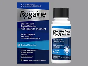 Rogaine (minoxidil topical) dosing, indications, interactions, adverse ...