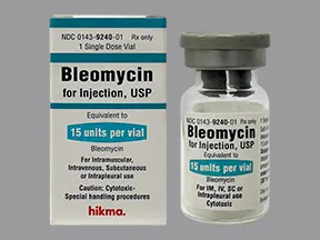(bleomycin) dosing, indications, interactions, adverse effects, and more