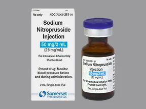 Nipride RTU, Nitropress (nitroprusside sodium) dosing, indications ...