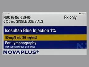 Lymphazurin (isosulfan blue) dosing, indications, interactions, adverse ...