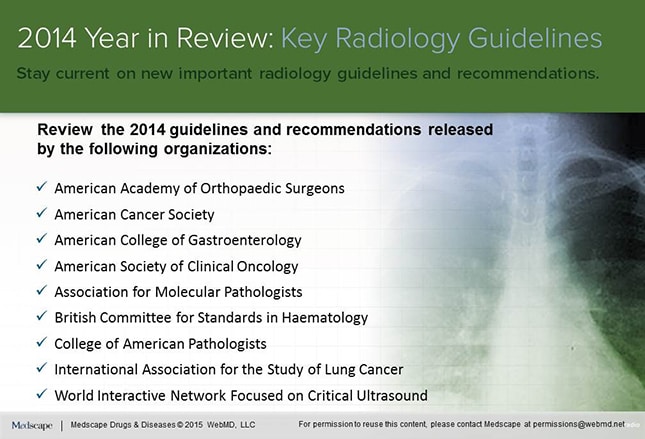 2014 in Review: Key Guidelines in Radiology You Need to Know