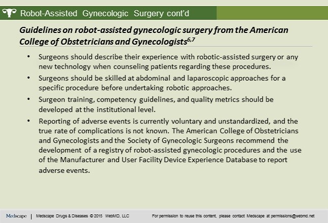 Surgery Guidelines: 2015 Midyear Review