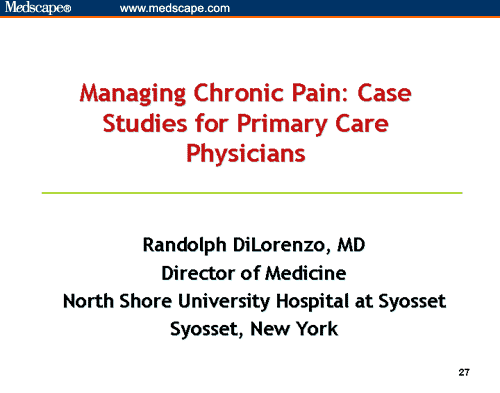 Managing Chronic Pain: Guidelines for Primary Care Physicians (Archived ...