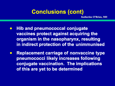 Impact of Conjugate Vaccines on Paediatric Disease