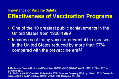 Vaccine Safety: What Does Experience Tell Us? Part 1