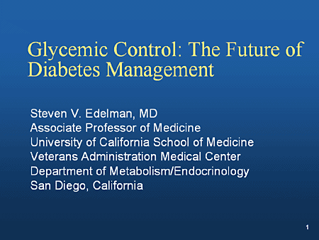 Mission Control: New Approaches to Glycemic Management in Diabetes