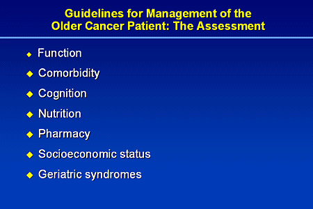 Supportive Care Considerations in the Cancer Care of the Elderly: the...