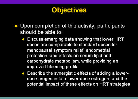 Optimizing HRT: Emerging Lower-Dose Therapies