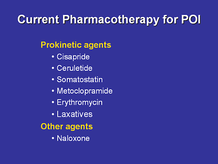 Current and Emerging Pharmacotherapy for Postoperative Ileus