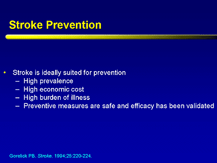 Secondary Stroke Prevention: Clinical Implications