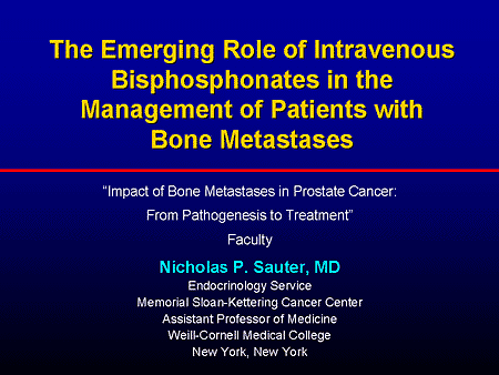 The Emerging Role of Intravenous Bisphosphonates in the Management of ...