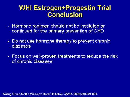 The Clinical Impact of the Women's Health Initiative (WHI): Entering a ...