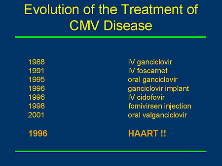 New Therapeutic Options in CMV Infection