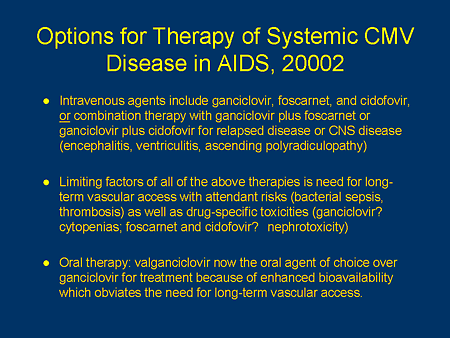 New Therapeutic Options in CMV Infection