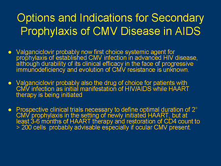 New Therapeutic Options in CMV Infection