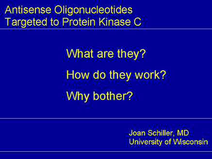 Anti-Sense Molecule Targeted to Protein Kinase C