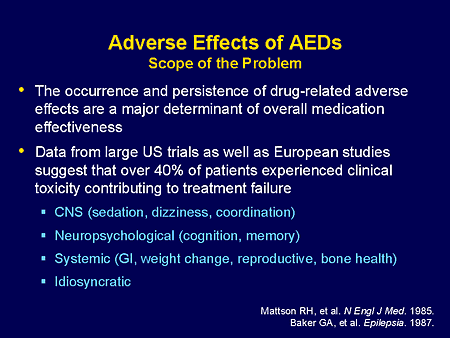 Epilepsy Therapy: Challenges of Adverse Events