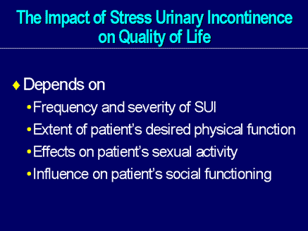 Stress Urinary Incontinence: Expanding the Treatment Options