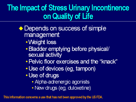 Stress Urinary Incontinence: Expanding the Treatment Options