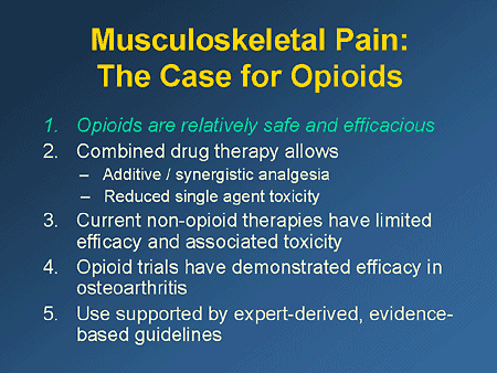 Emerging Solutions in Musculoskeletal Pain: The Role of Opioids in the ...