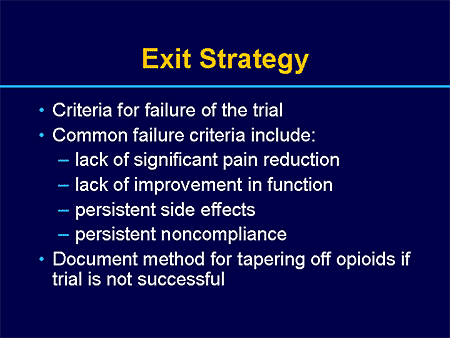 Opioid Analgesia: Practical Treatment of the Patient With Chronic Pain