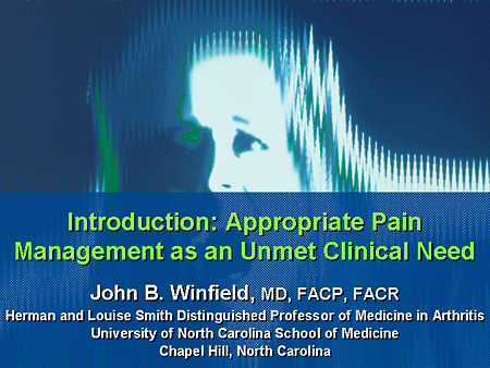 A Primer on Pain Management: Optimal Therapy for the Patient in Pain