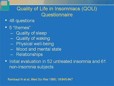 Exploring the True Morbidity of Insomnia