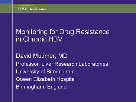 Highlights From the Summit on HBV Resistance