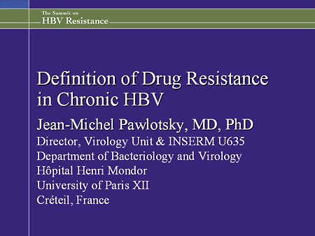 Highlights From the Summit on HBV Resistance