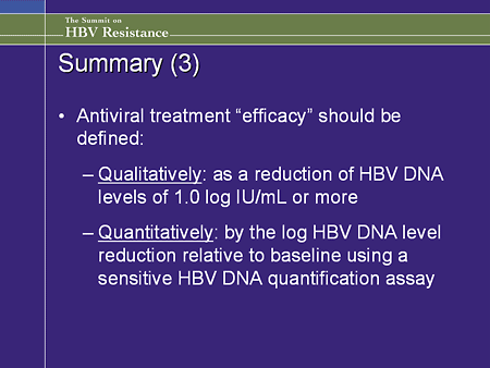 Highlights From the Summit on HBV Resistance