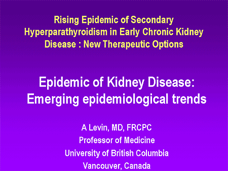 Epidemic of Undiagnosed Secondary Hyperparathyroidism in Early Chronic ...