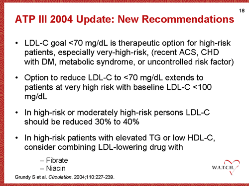 Women's Agenda Targeting Cholesterol in Heart Disease (W.A.T.C.H.) Case ...