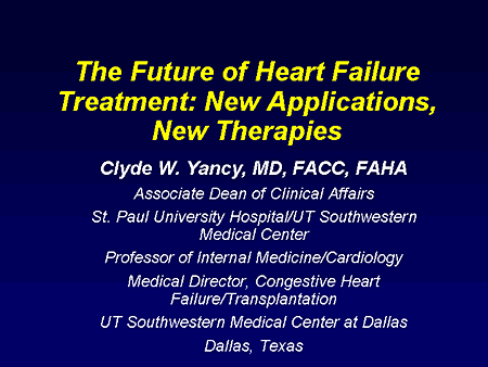 Heart Failure Management 2005 and Beyond: Current Status, Emerging ...