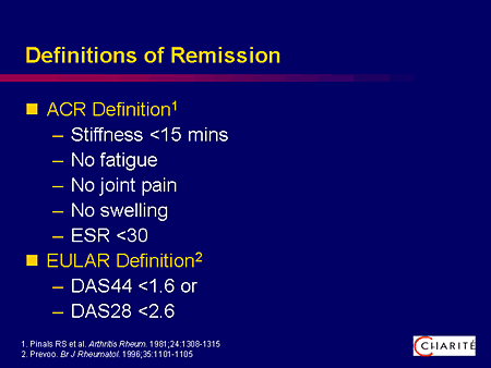 Is Remission the Mission in RA? New Information from the 2005 EULAR ...