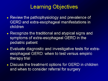 Pediatric GERD: A Problem-Based Approach to Understanding Treatment