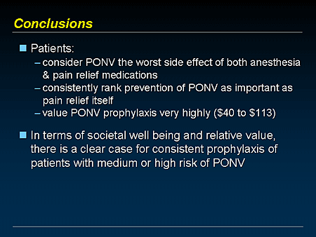 PONV Management: Tackling the Practical Issues