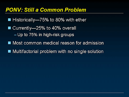 PONV Management: Tackling the Practical Issues