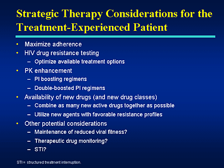 Management of Treatment-Experienced Patients
