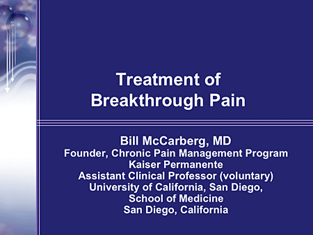 The Scope of Breakthrough Pain in Clinical Practice